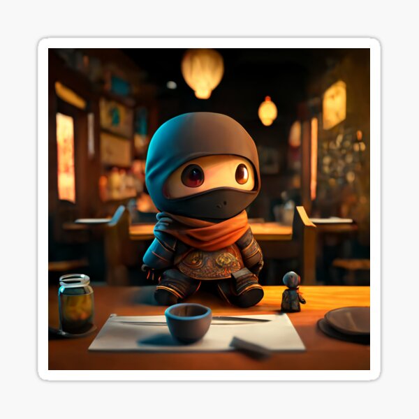 "Chibi Ninja" Sticker for Sale by ai-art-design | Redbubble