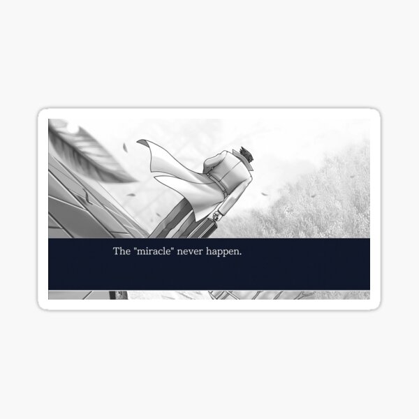 "The Miracle Never Happen Ace Attorney" Sticker for Sale by JDotLeaf | Redbubble