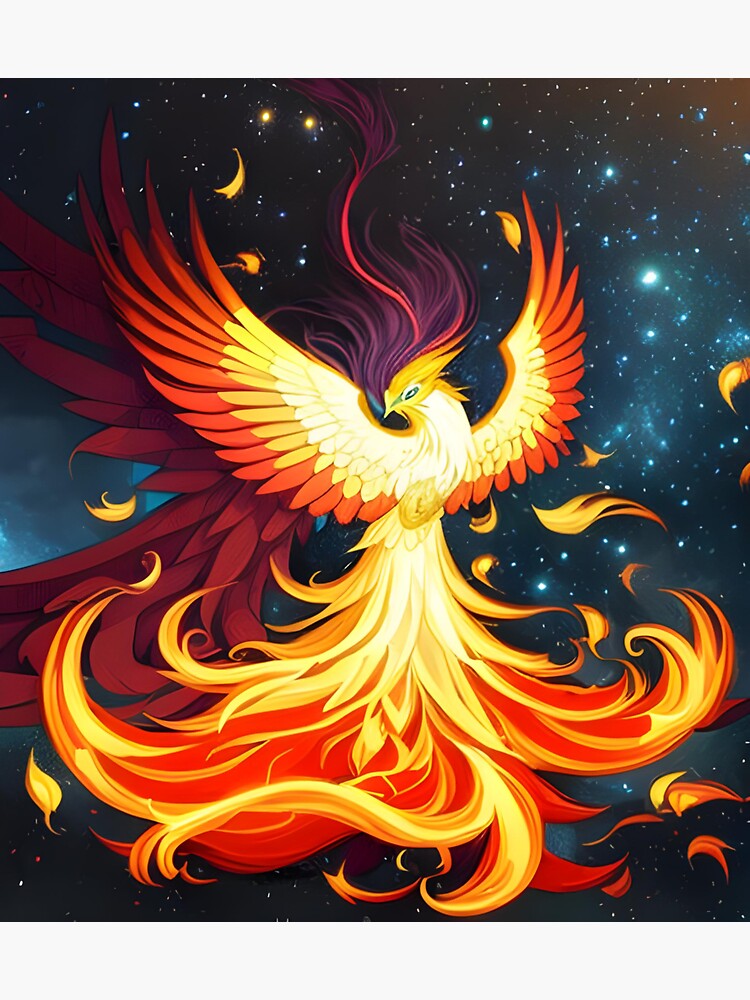"Rising Phoenix" Sticker for Sale by ArtMagick | Redbubble