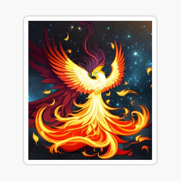 "Rising Phoenix" Sticker for Sale by ArtMagick | Redbubble