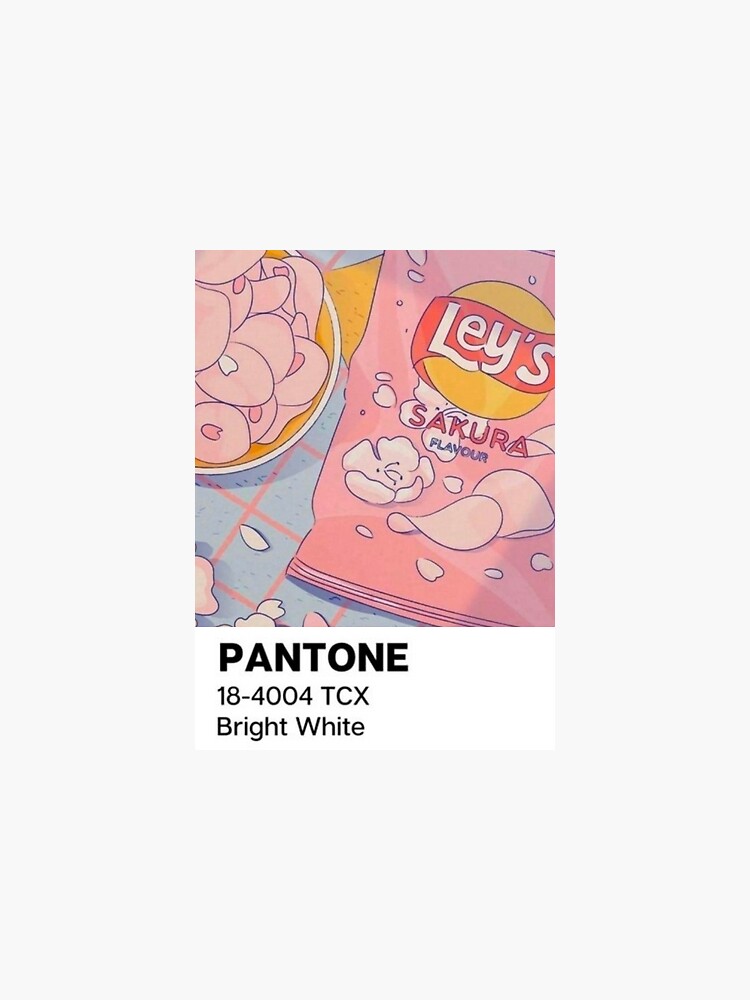 "Aesthetic Anime Sakura Chips Pantone" Sticker for Sale by FOR7UNECA7 ...