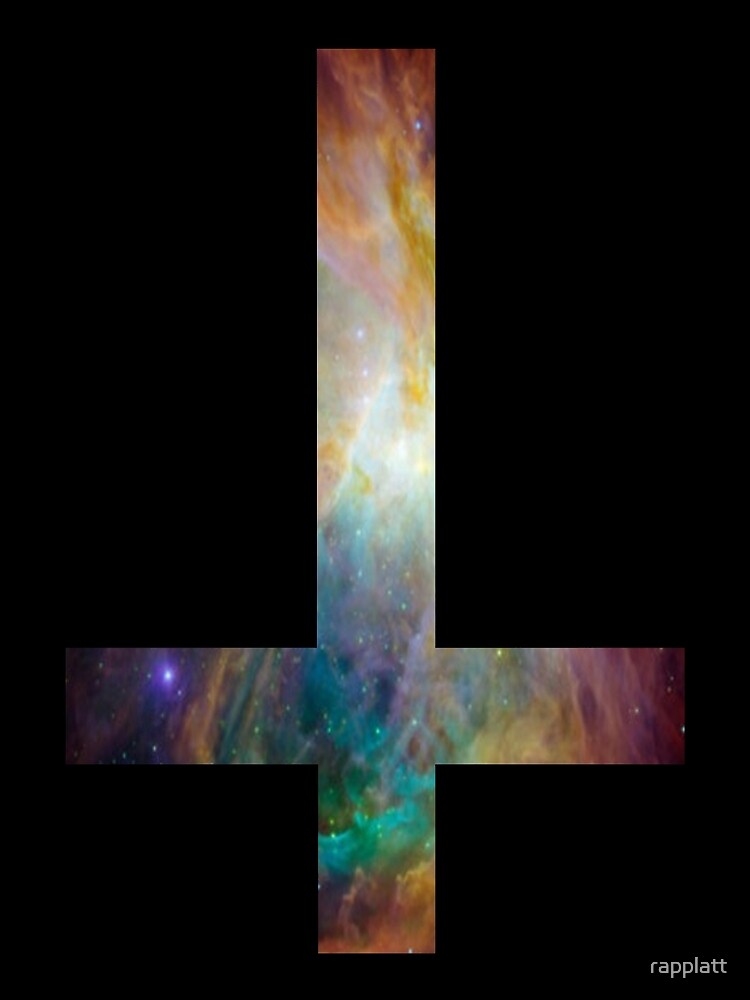 "Rainbow Galaxy Inverted Cross" Photographic Print for Sale by rapplatt ...