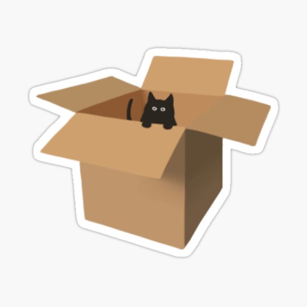 "Cat box" Sticker for Sale by sarahhlarose | Redbubble