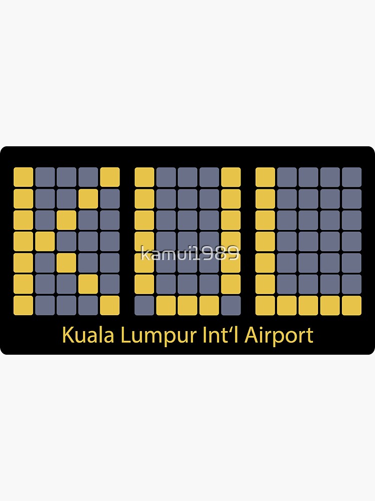 "KUL for Kuala Lumpur" Sticker for Sale by kamui1989 | Redbubble