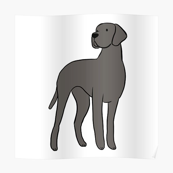 "great dane illustration - cute great dane cartoon art" Poster for Sale ...