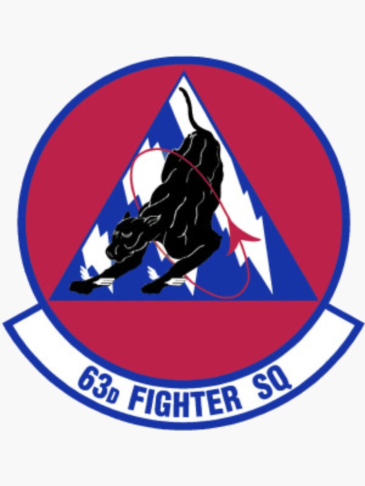 "63rd Fighter Squadron" Sticker for Sale by DuckDuckJeep | Redbubble