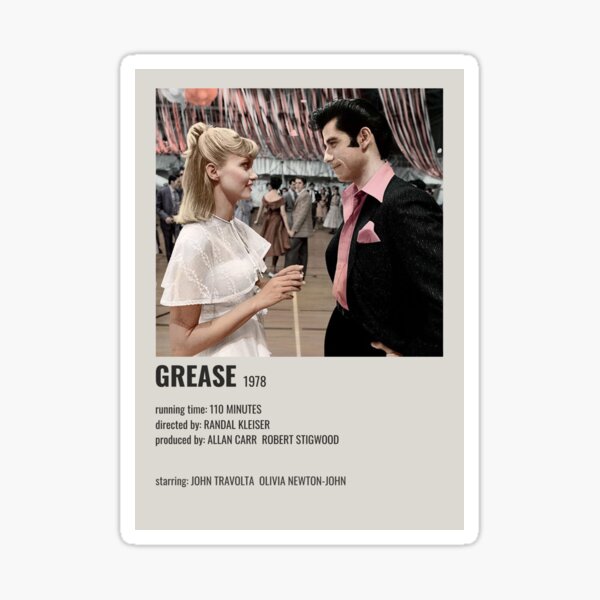 "Grease (1978) - Movie" Sticker for Sale by fillingwalls | Redbubble