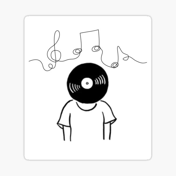 "Music Man" Sticker for Sale by AEcreativity | Redbubble