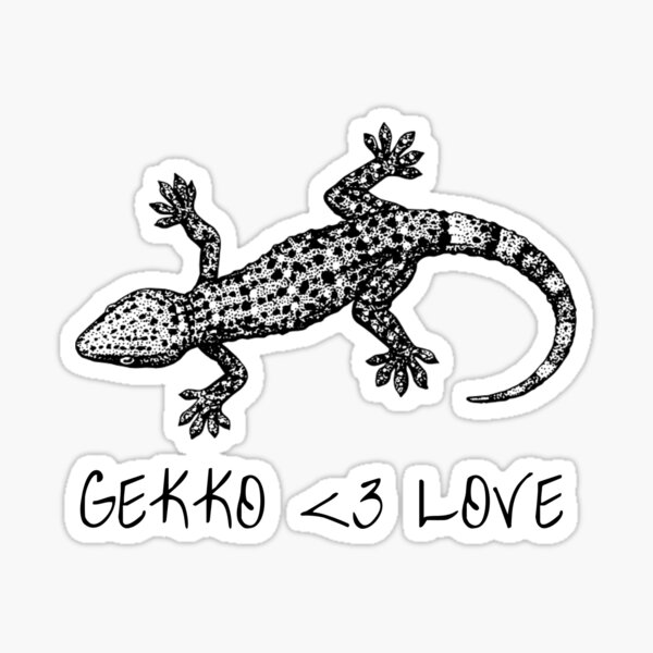 "Gekko Love" Sticker for Sale by gekkolove | Redbubble