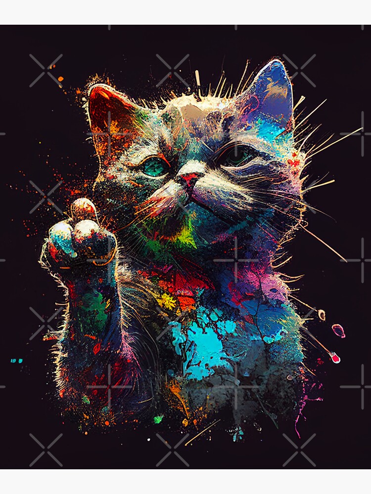 "cat giving the middle finger" Sticker for Sale by colorexz | Redbubble