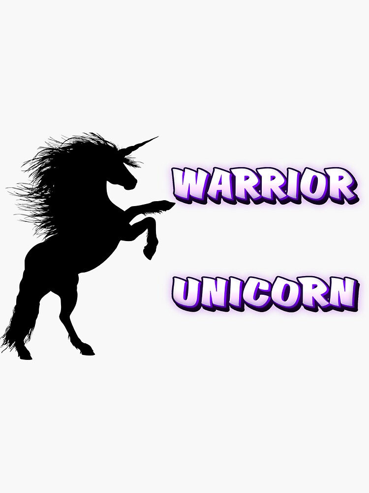 "Warrior Unicorn" Sticker for Sale by affordableart | Redbubble
