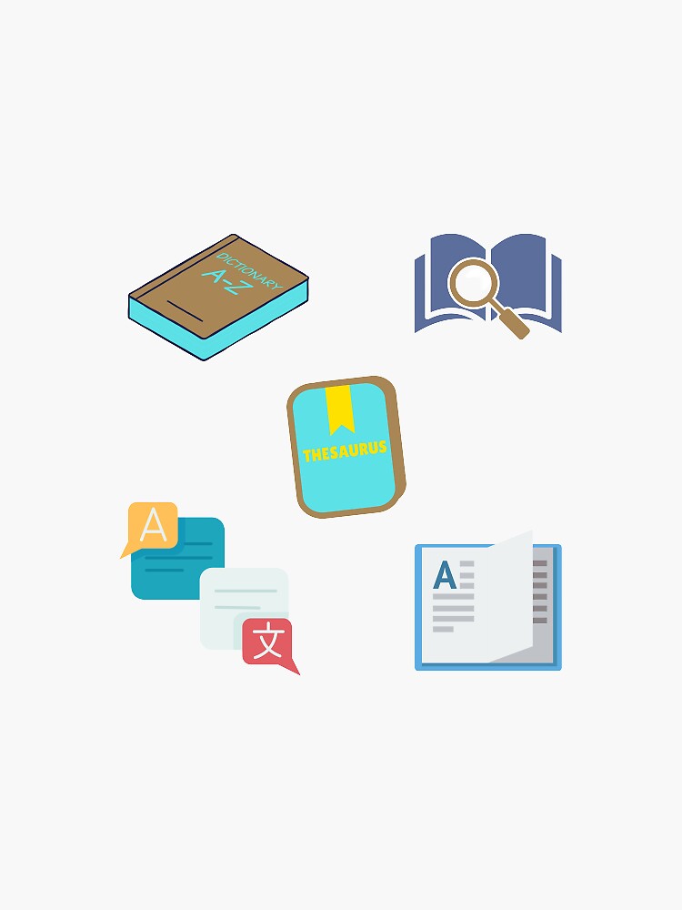"Word Nerd art pack" Sticker for Sale by CinderPress | Redbubble