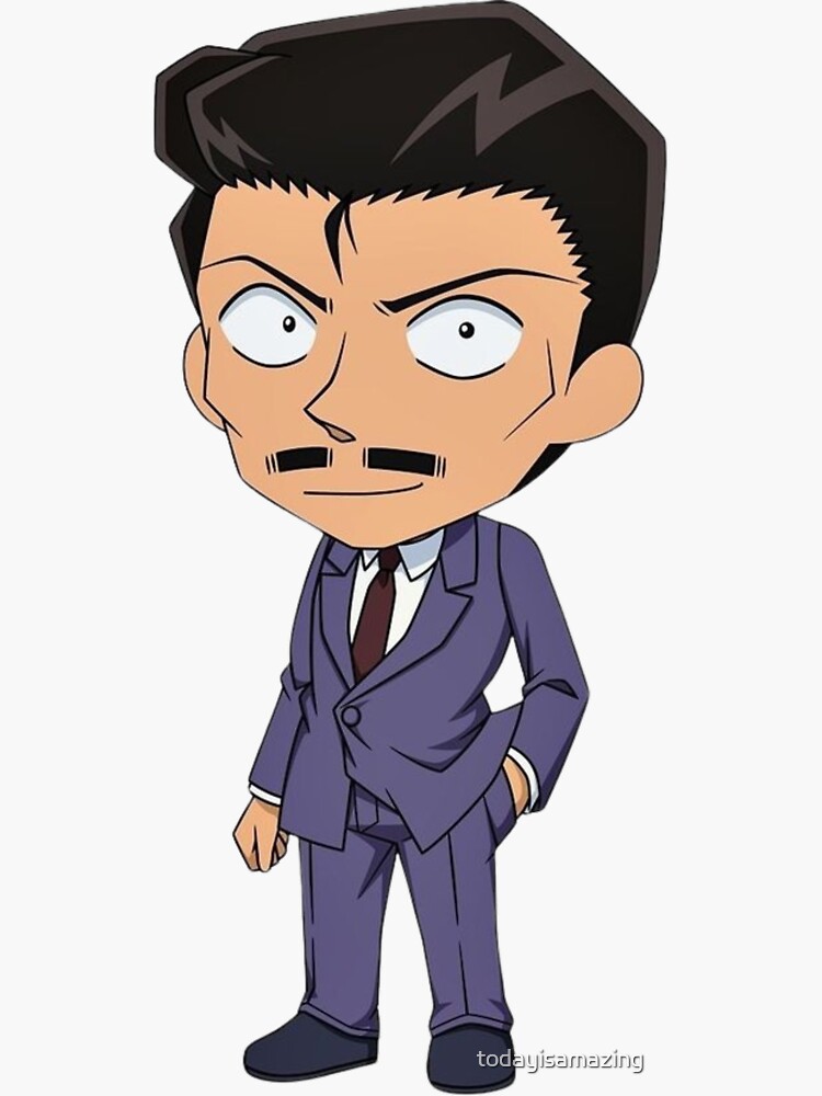 "Kogoro Mouri" Sticker for Sale by todayisamazing | Redbubble