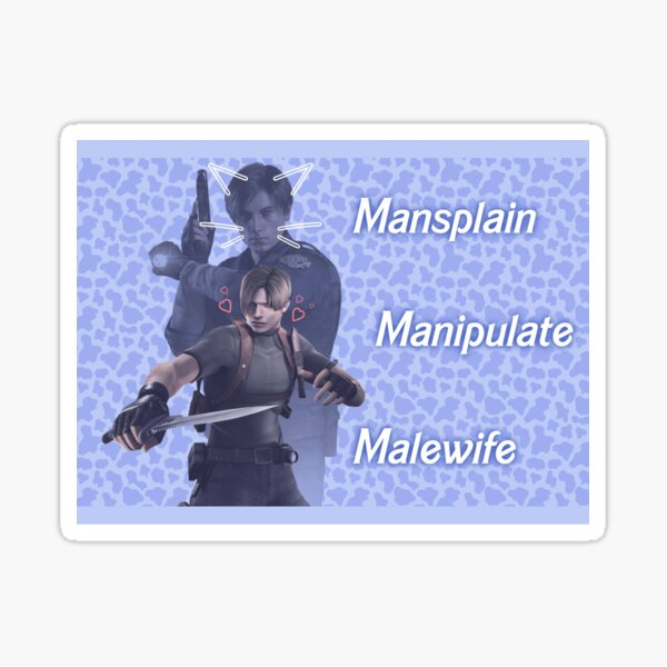 "Mansplain, Manipulate, Malewife Leon (Cow)" Sticker for Sale by ...