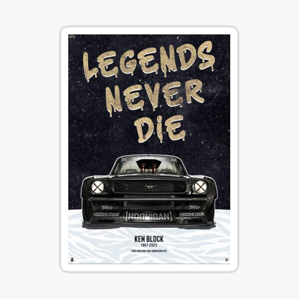 "Ken Block's Ford Mustang Hoonicorn RTR Gymkhana Car Art" Sticker for ...