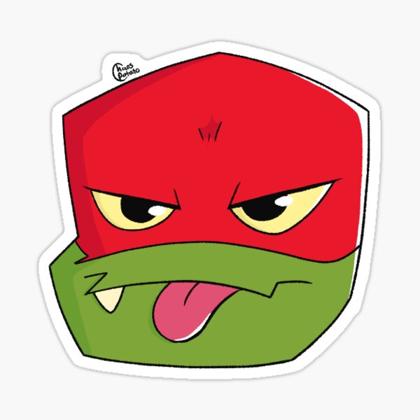 "Raph face 5" Sticker for Sale by Chaos-Potato | Redbubble