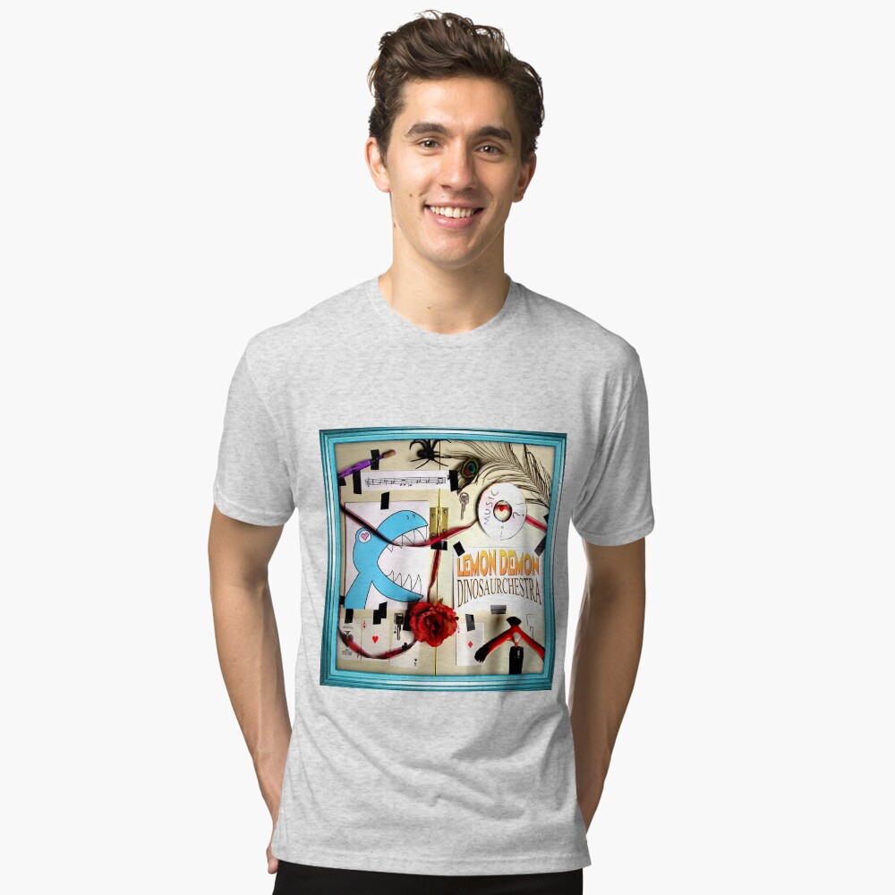 "Lemon demon - Dinosaurchestra Album" Sticker for Sale by Smokadey ...