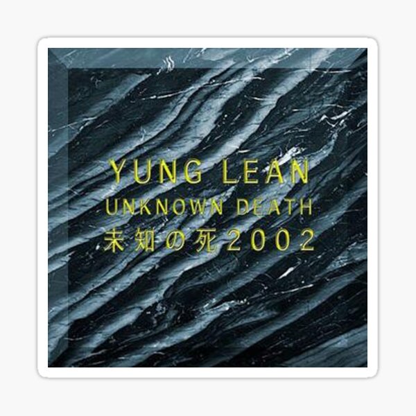 "Unknown Death Yung Lean Album Cover" Sticker for Sale by i-am-2-D ...