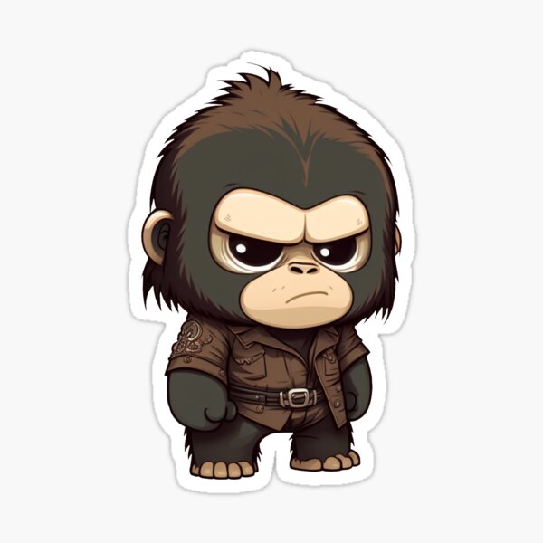 "Chibi Gorilla" Sticker for Sale by Jokel-art | Redbubble