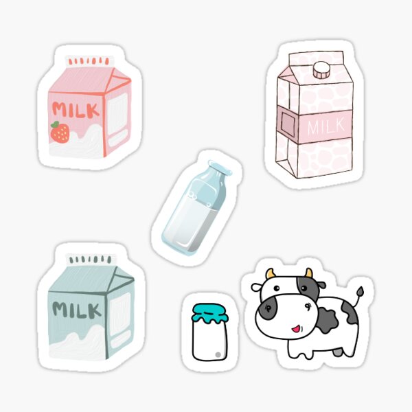 "Milk art pack" Sticker for Sale by CinderPress | Redbubble