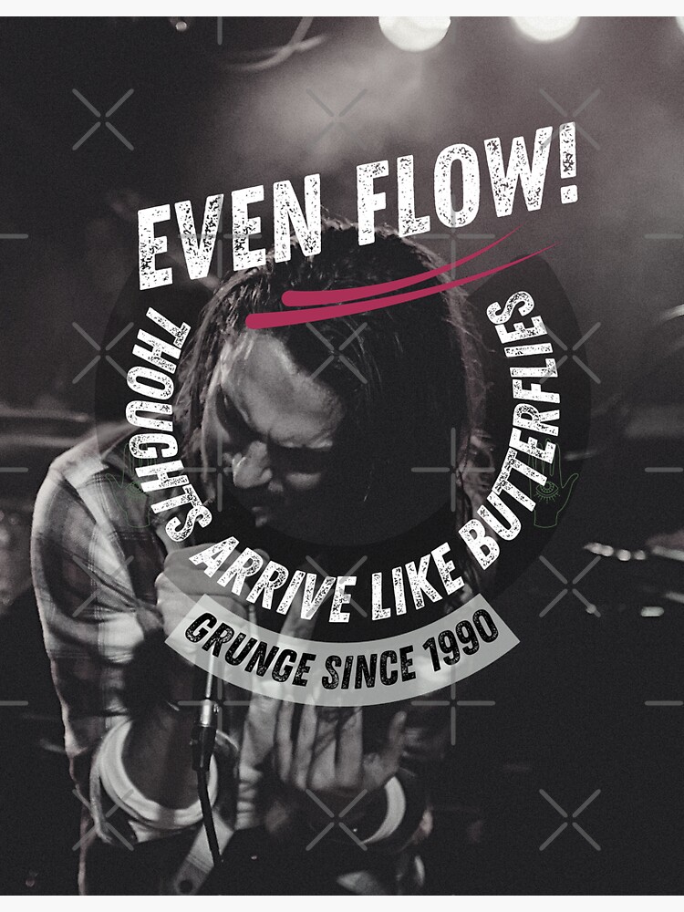 "Ten FAN Even Flow Grunge 90s nostalgia" Sticker for Sale by fleive ...