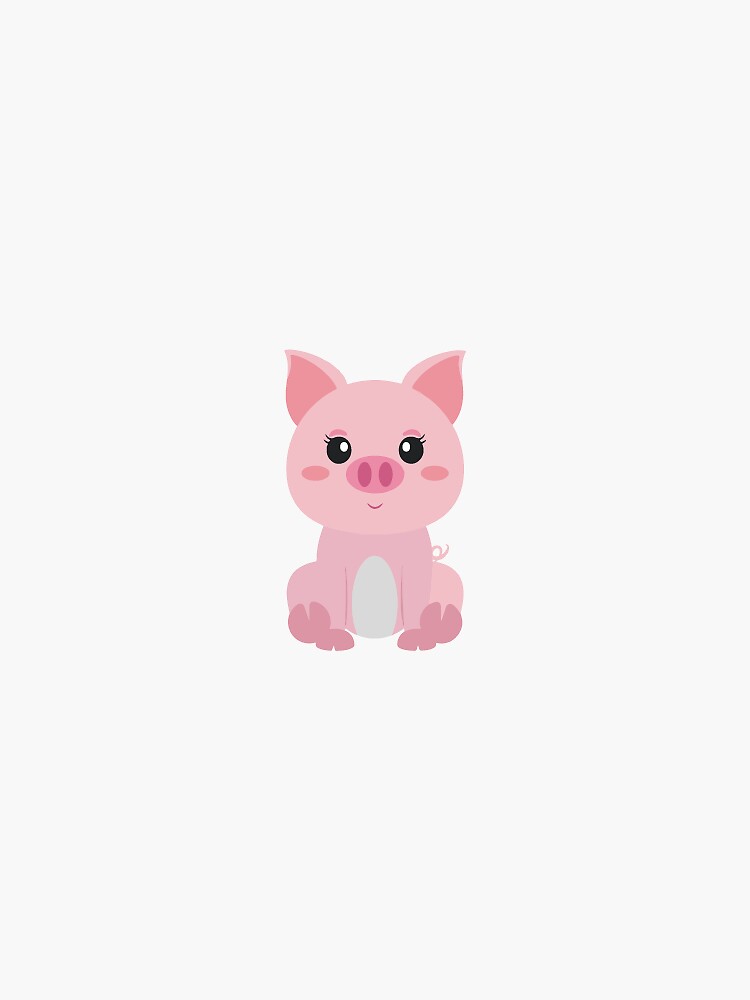 "tiny tiny pig" Sticker for Sale by KidTastic | Redbubble