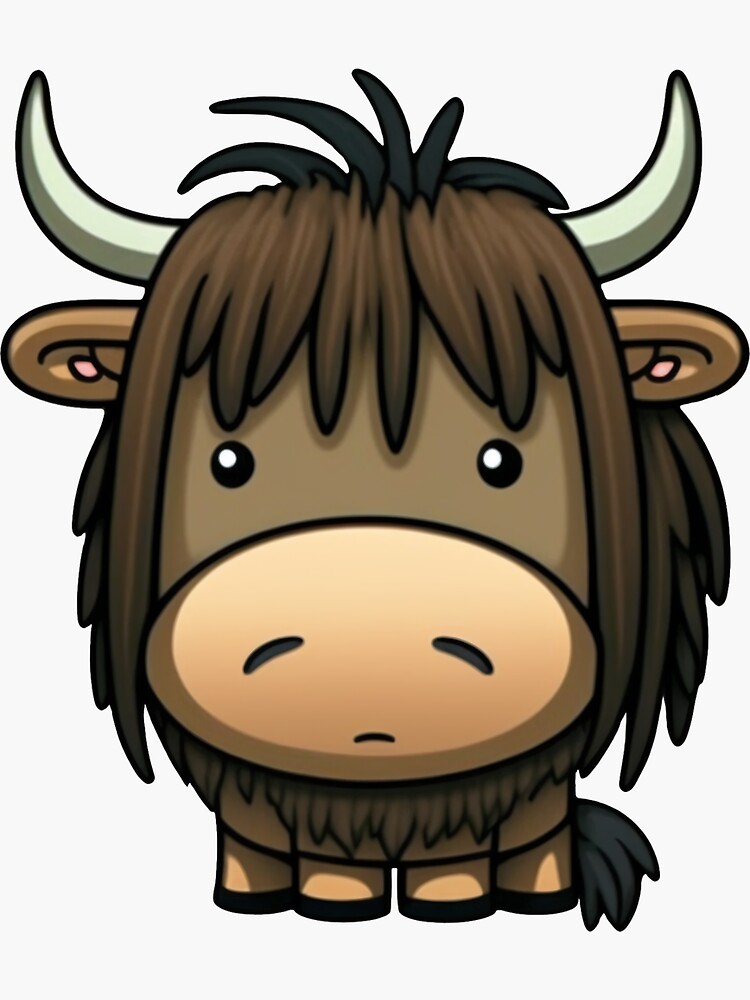 "Hairy Cute Gnu with funny face" Sticker for Sale by CutePlanetEarth ...