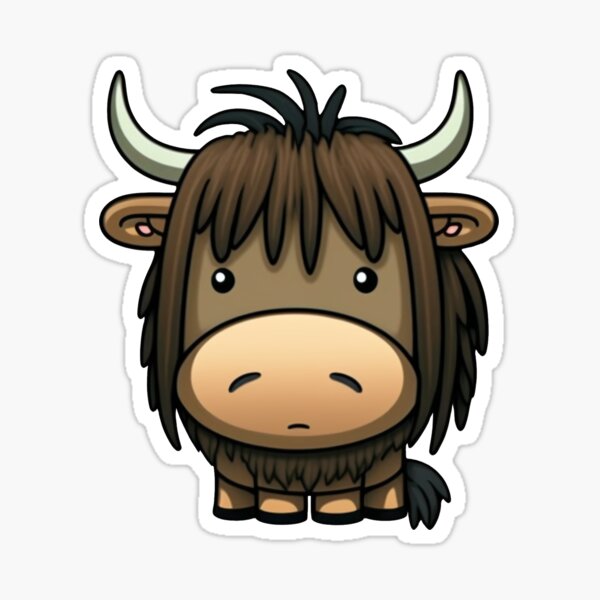 "Hairy Cute Gnu with funny face" Sticker for Sale by CutePlanetEarth ...