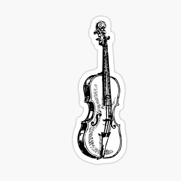 "Vintage Violin" Sticker for Sale by Past-Midnight | Redbubble