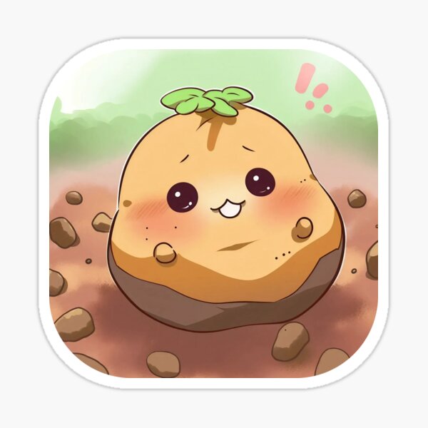 "Cute Potato" Sticker for Sale by MythicPrompts | Redbubble