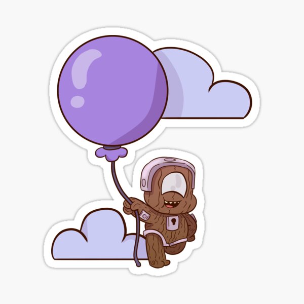 "chibi mimic hanging on balloon" Sticker for Sale by ace-scribbles ...