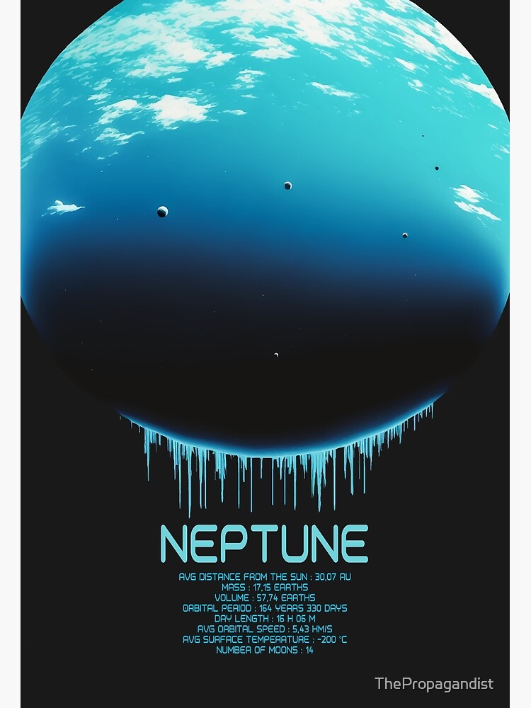 "NEPTUNE - The Solar System (poster serie - 9/9)" Poster for Sale by ThePropagandist | Redbubble