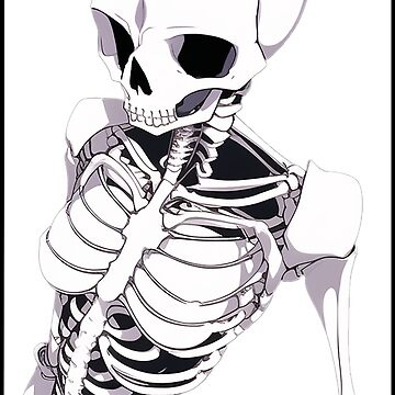 "Skeleton Anime Girl " Art Print for Sale by AI-House | Redbubble