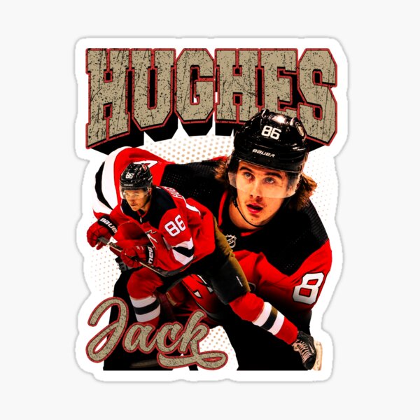 "Jack Hughes, Ice Hockey Retro Style" Sticker for Sale by vgpro | Redbubble