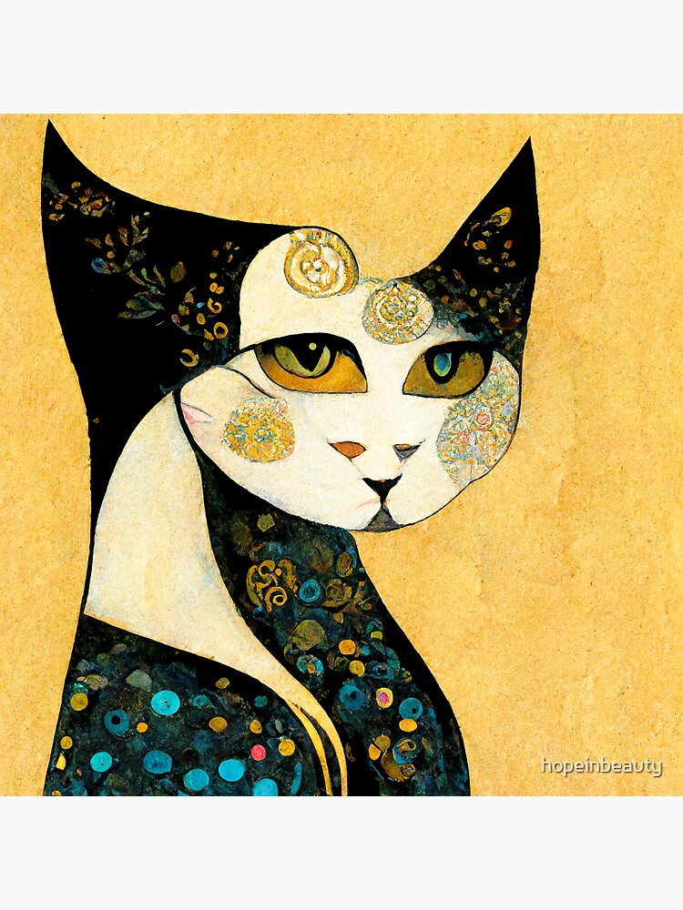 "Cleo Cat" Sticker for Sale by hopeinbeauty | Redbubble