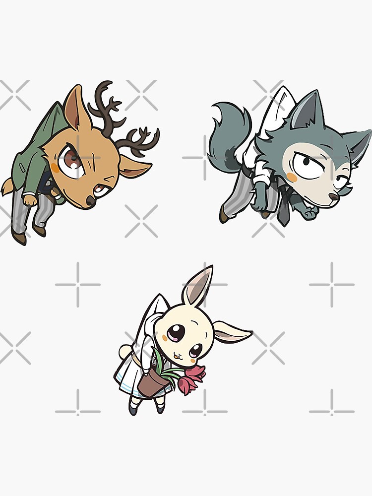 "Beastars Pinched Chibis" Sticker for Sale by Beastlykitty | Redbubble