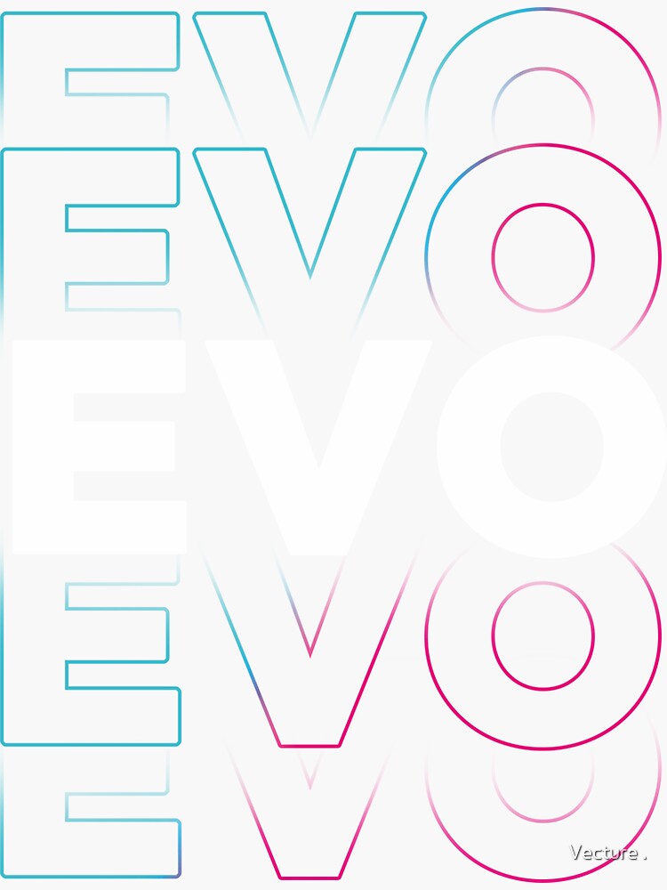 "EVO..." Sticker for Sale by SuhenFantasyArt | Redbubble
