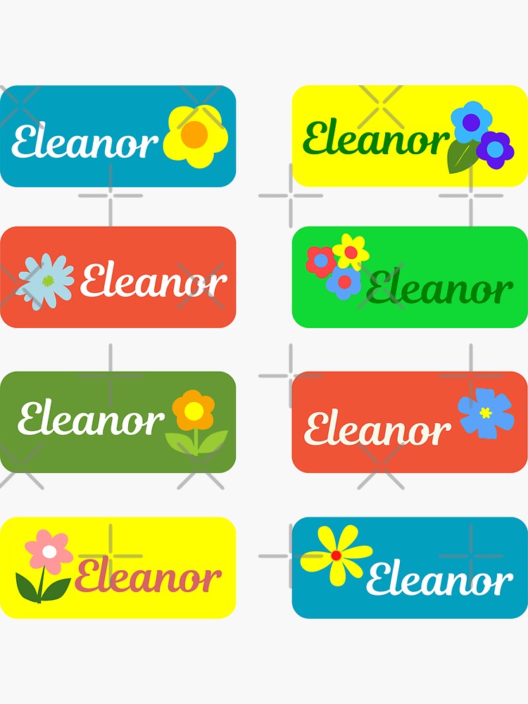 "PERSONALISED STICKER WITH NAME OF ELEANOR" Sticker for Sale by ...