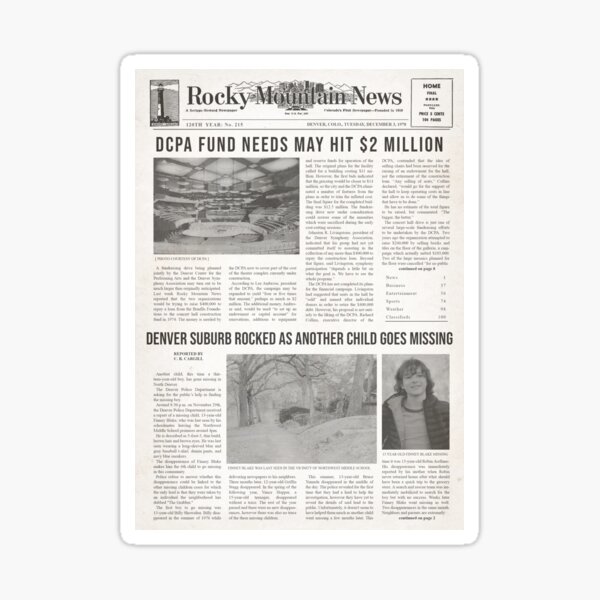 "TBP Newspaper" Sticker for Sale by muldeeni | Redbubble