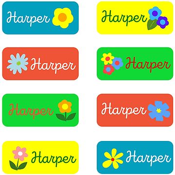 "PERSONALISED STICKER WITH NAME OF HARPER" Sticker for Sale by ...