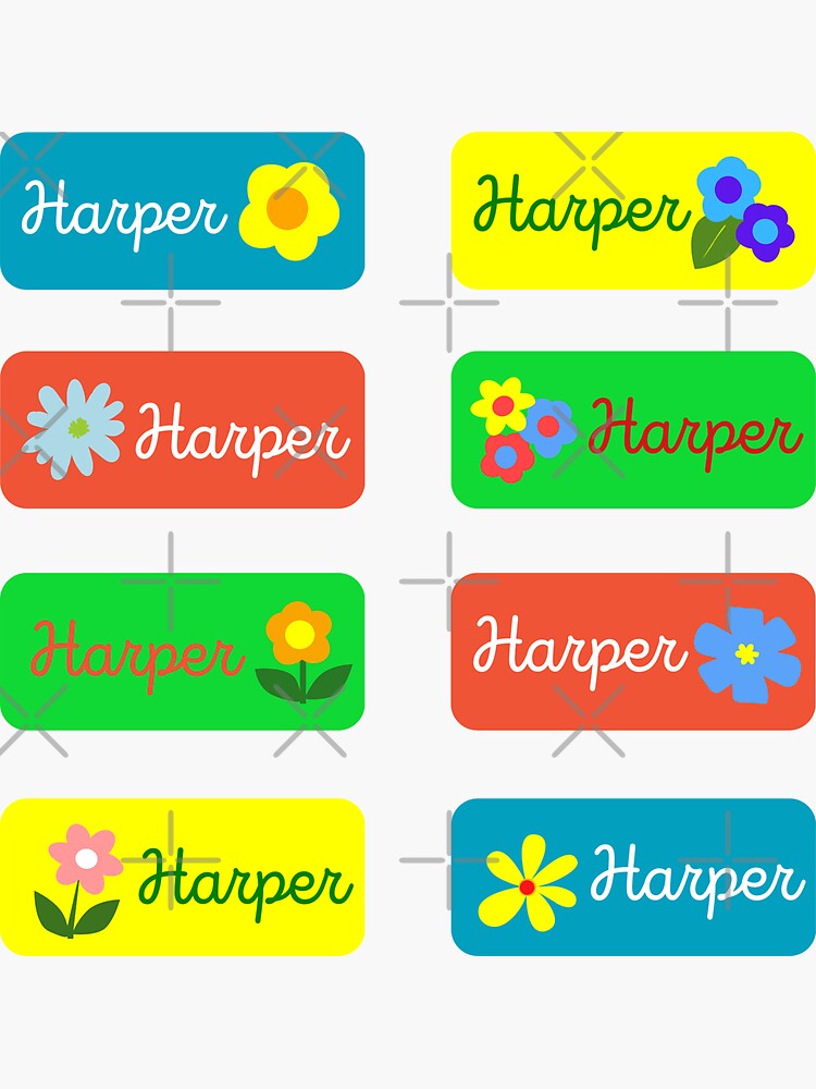 "PERSONALISED STICKER WITH NAME OF HARPER" Sticker for Sale by ...