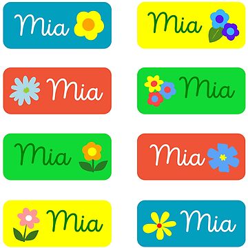 "PERSONALISED STICKER WITH NAME OF MIA" Sticker for Sale by philevera ...