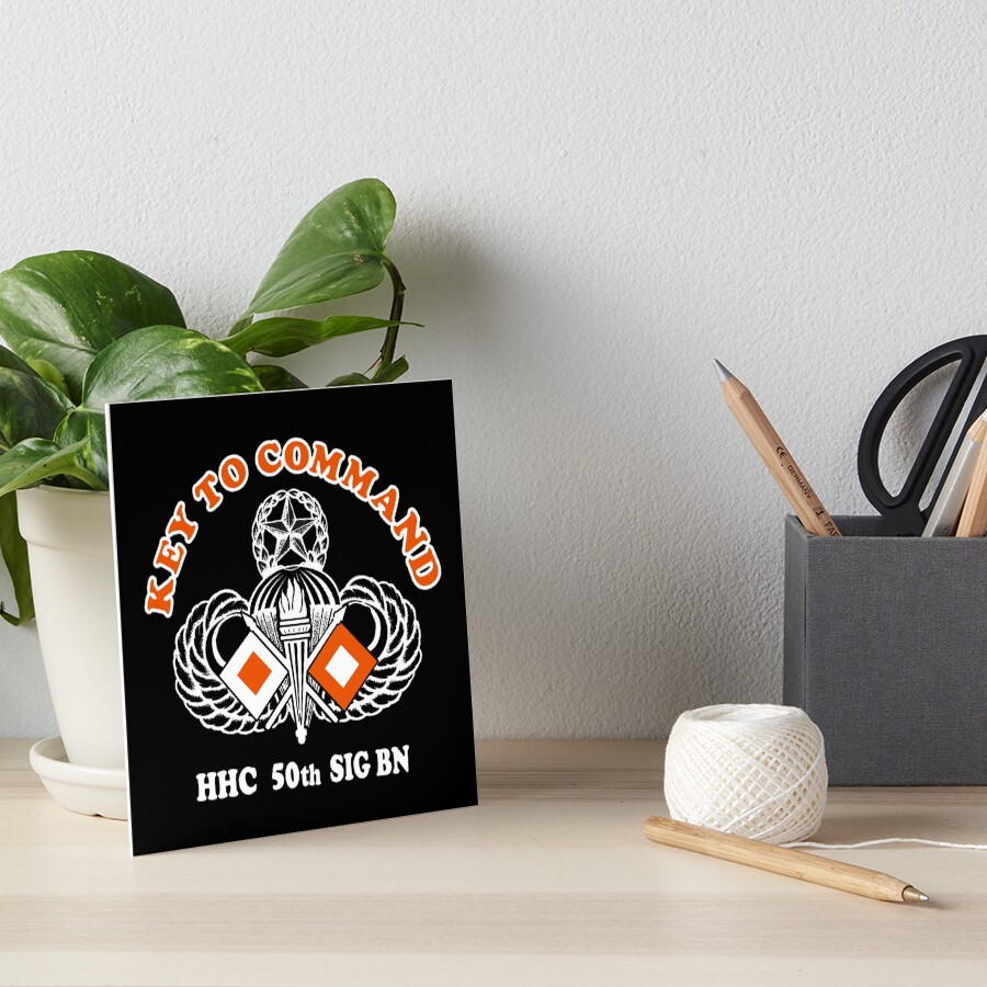 "50th Signal Battalion ABN, HHC PT / Company Logo" Art Board Print for ...