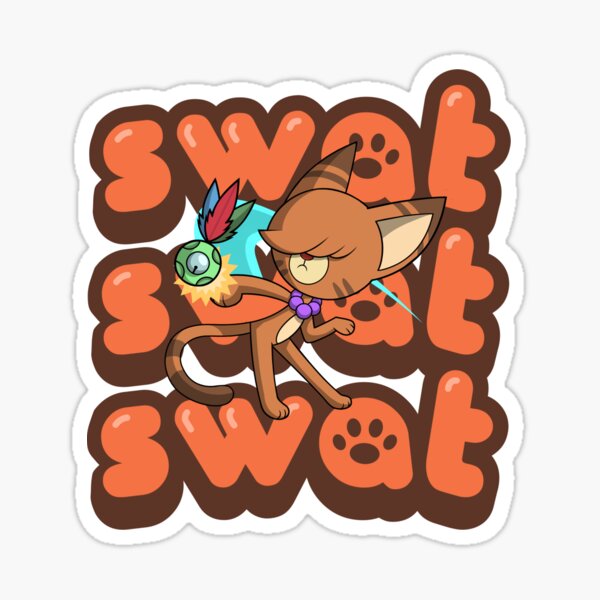"kittyswat Claire "Swat Swat Swat"" Sticker for Sale by kittyswat ...
