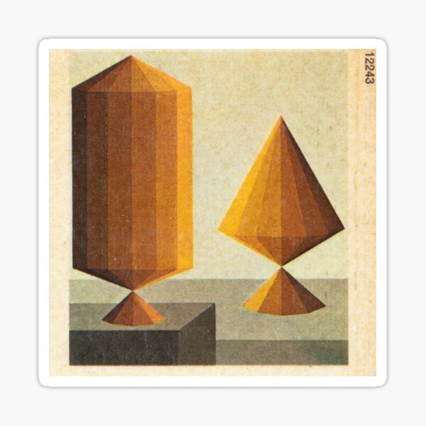 "surrealist regular solids on platforms" Sticker for Sale by ...