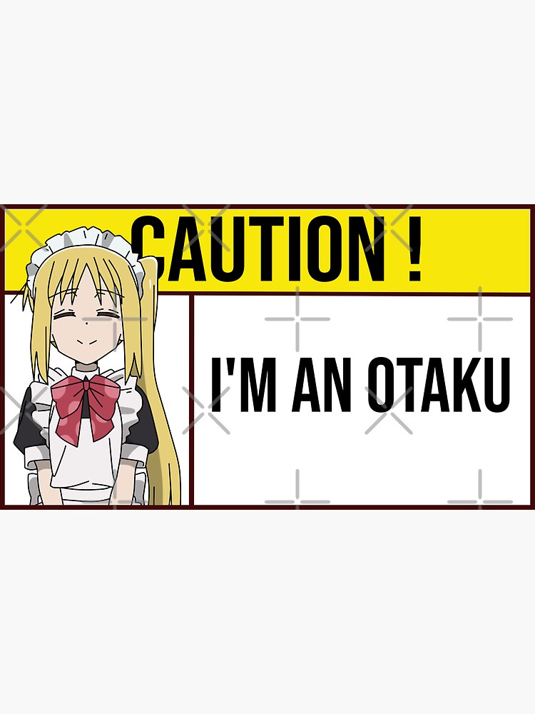 "I am an otaku caution sign Nijika ijichi" Sticker for Sale by Semzig ...