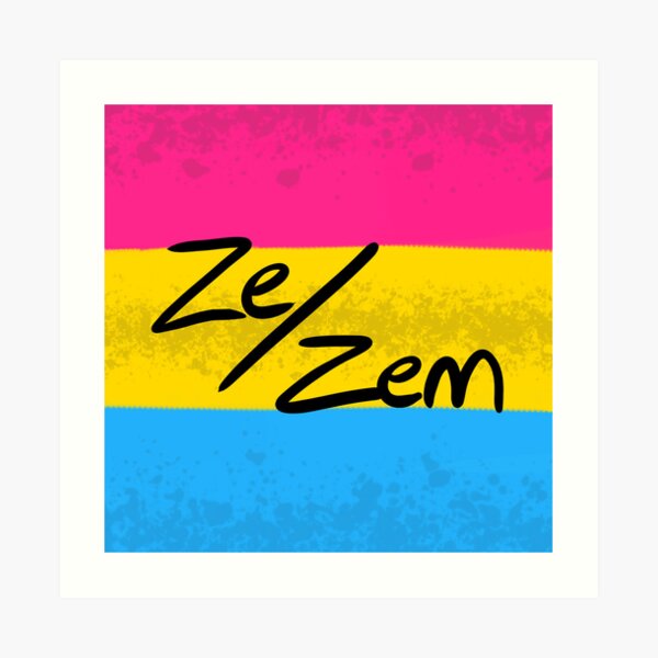 "Pansexual Pan Panromantic Ze/zem Pronoun Pin Pride Flag LGBT LGBTQIA ...