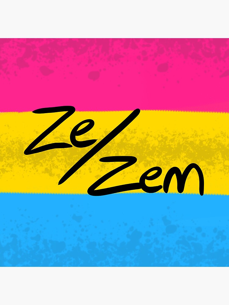 "Pansexual Pan Panromantic Ze/zem Pronoun Pin Pride Flag LGBT LGBTQIA ...