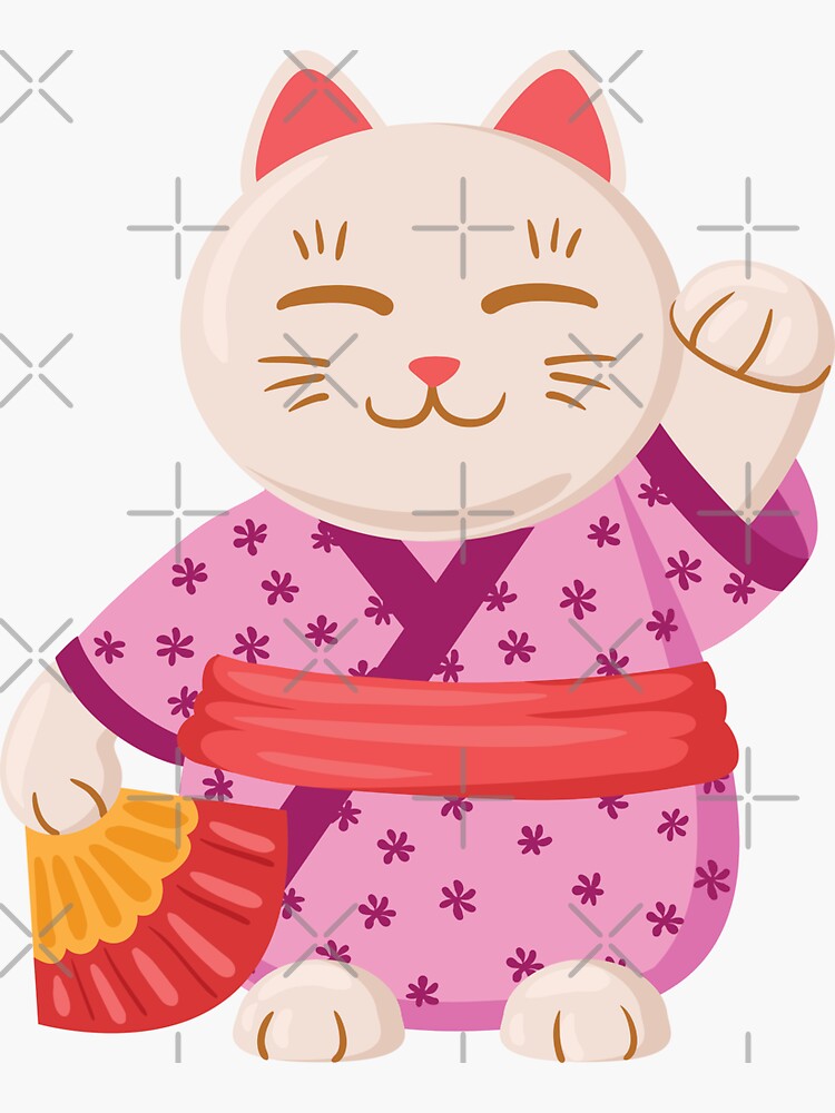 "Japanese Maneki Neko, Cute Japanese Maneki Neko Cat, Pink Maneki Neko ...