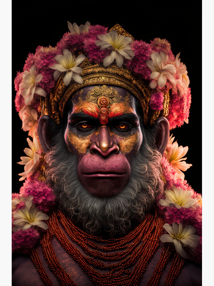 "Lord Hanuman" Sticker for Sale by dharmatography | Redbubble